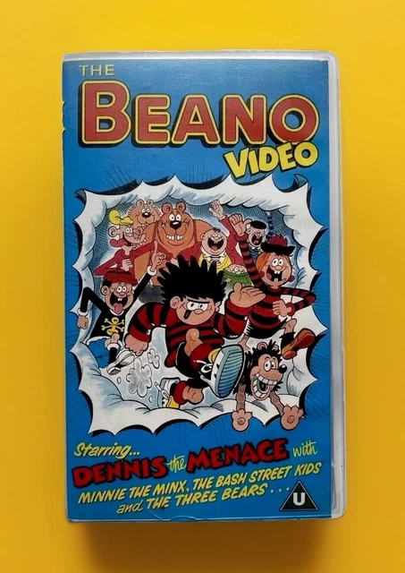 VINTAGE BEANO COMICS VHS Video 1993 FREE P&P Dennis The Menace Minnie ...