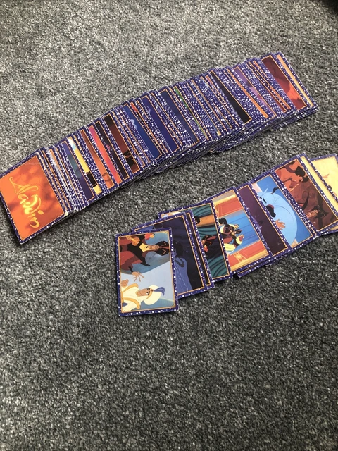 DISNEY'S ALADDIN STORY Trading Cards from Panini. Nearly Full Set With ...