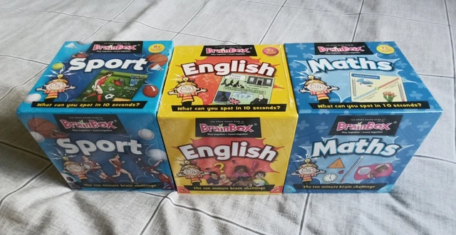 BRAINBOX GAMES TRIPLE Pack MATHS / ENGLISH/ SPORT | Brand New Sealed ...