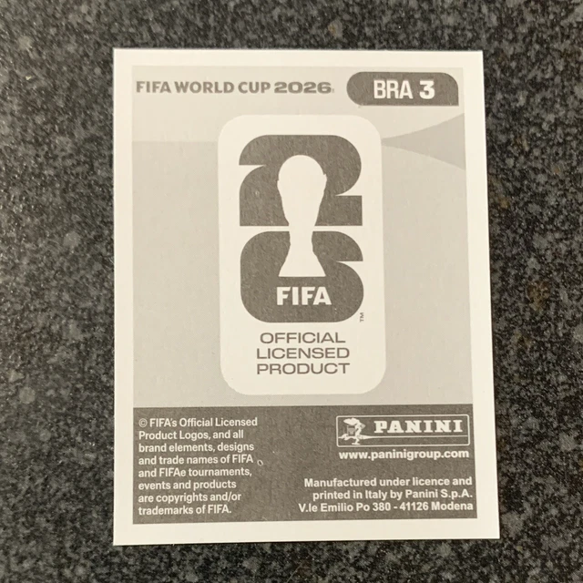 PANINI FIFA WORLD Cup 2026 Bento Player Portrait Sticker BRA 3 £1.99 ...