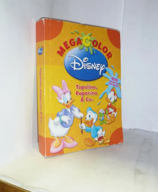 MEGA COLOR DISNEY - Mickey Mouse Donald & Co Livre de Coloriage en ...