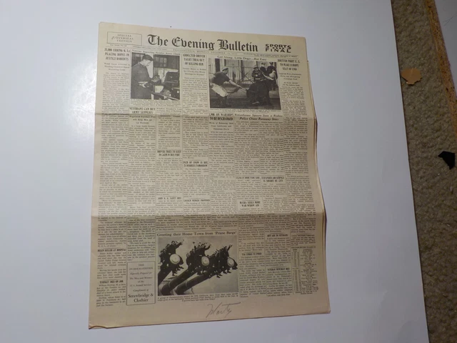 WWII NEWSPAPER 1945 Adolf Hitler Danger England Chinese Civil War ...