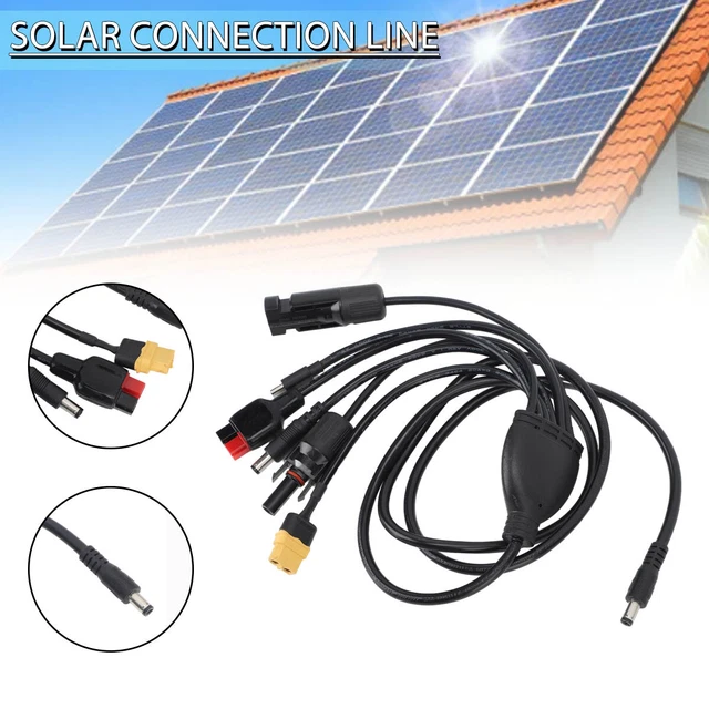 SOLAR PANEL CONNECTOR 6 in 1 Solar Extension Cable XT60 Solar Connector ...