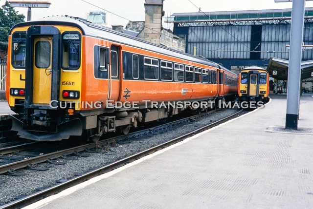 ORIGINAL RAILWAY SLIDE: Super Sprinter DMU 156511 at Carlisle 1989 D ...