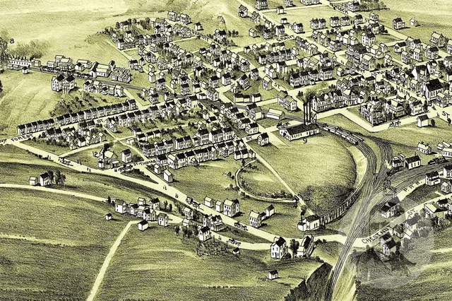 OLD MAP OF Gallitzin, PA from 1901 - Vintage Pennsylvania Art, Historic ...