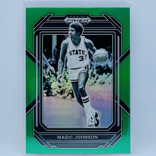 MAGIC JOHNSON MICHIGAN State Spartans vert 2023 Panini Prizm Draft ...