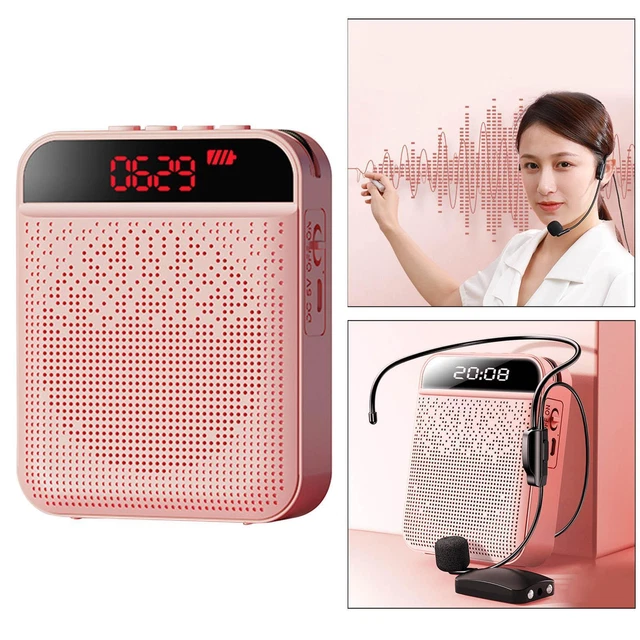VOICE AMPLIFIER FM Radio Recorder Megaphone for Presentation Meeting ...