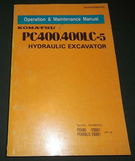 KOMATSU PC400-5 PC400LC-5 BAGGER BEDIENUNGS- UND WARTUNGSANLEITUNG s/n ...