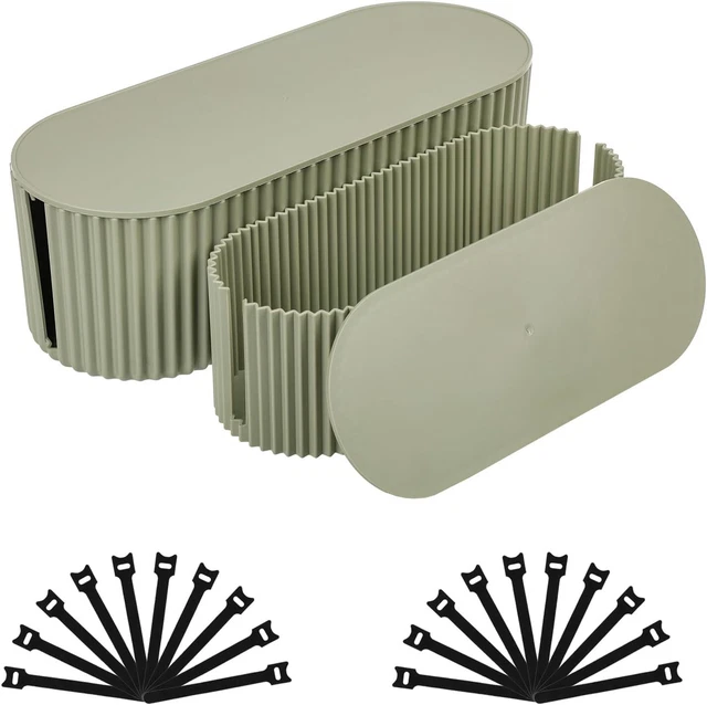 FABROK 2 PACK Cable Management Box, Cord Organizer Small+Large(2pcs ...