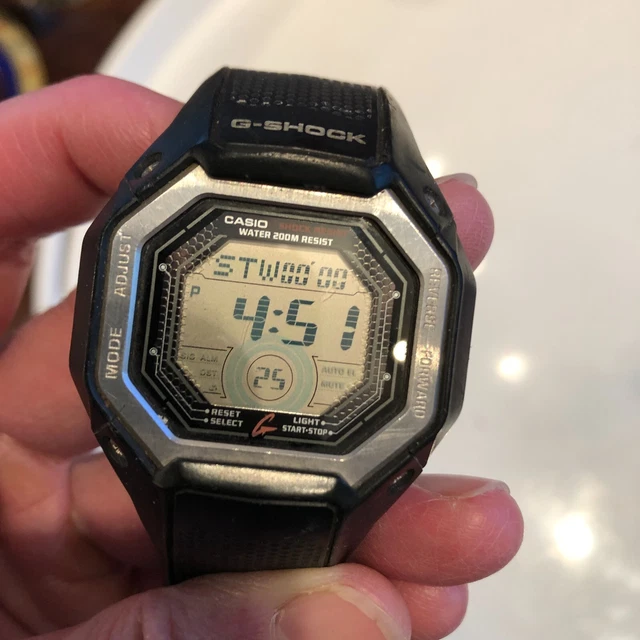 VINTAGE CASIO G-SHOCK G-056B Black Men's Watch Digital Square Rubber ...