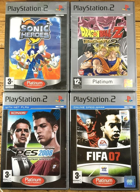 LOT 4 JEUX En Boîte Ps2 Sonic Heroes Dragon Ball Z Budokai 2 Pes 08 ...
