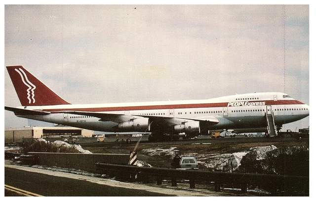 PEOPLE EXPRESS B-747 International Airlines Musée Historique Carte ...