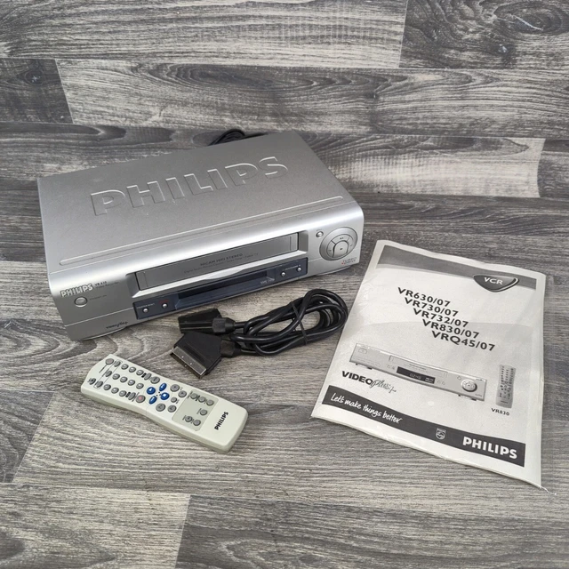 PHILIPS VR630 VHS Video Cassette Recorder Including Remote, Scart Lead ...