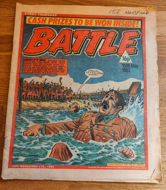 COMIC - VINTAGE Battle Action War Comic Dated 15th May 1982 UK Reading ...