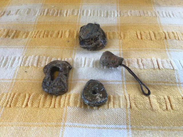 4 ANCIENT ROMAN Lead Weights / Trade Token Weights 300-400AD £24.00 ...
