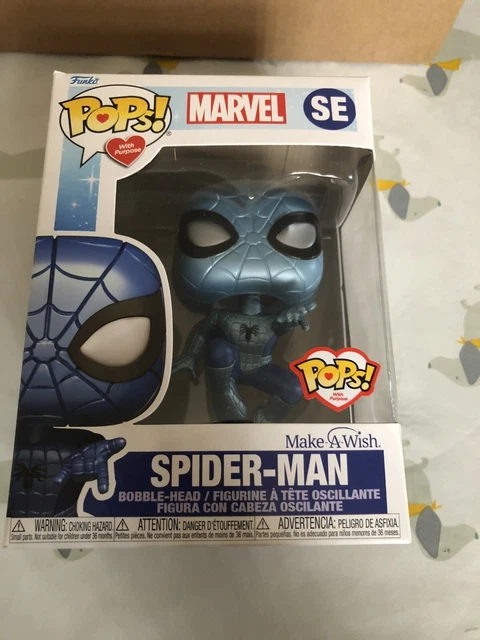 FUNKO POP! SPIDER-MAN -ULTRA RARE! (METALLIC) - MARVEL (MAKE-A-WISH ...