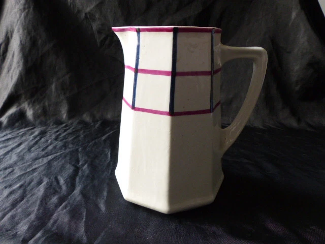 ANCIEN PICHET EN Ceramique Octogonale A Decor De Damier EUR 10,00 - PicClick FR