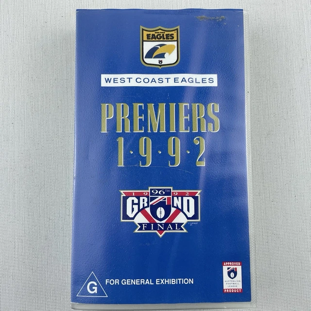 WEST COAST EAGLES Premiers 1992 AFL WCE VHS Tape PAL Grand Final ...