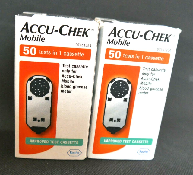 ROCHE ACCU-CHEK MOBILE, 2 x 50 Blutzucker Tests in Cassette, MDH 2024 ...