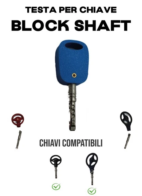 TESTA DI RICAMBIO Impugnatura Per Chiave Block Shaft Plastica Colore ...