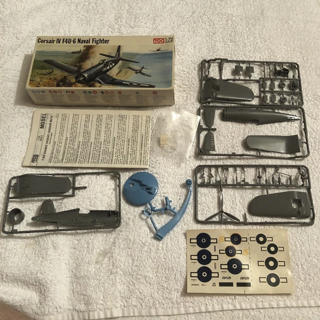 FROG CORSAIR IV F4U-6 Naval Fighter 1:72 Scale Model un-made in ...