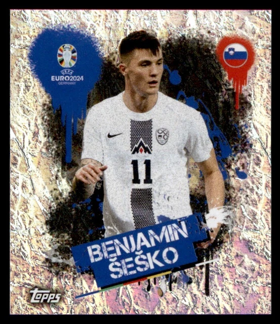TOPPS UEFA EURO 2024 Sticker - Benjamin Šeško Slovenia No. SVN3 £1.00 ...