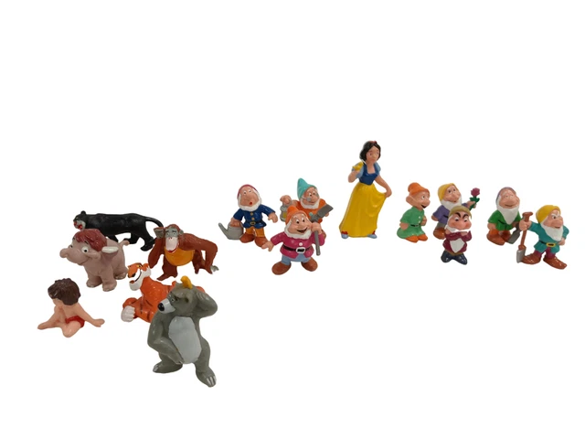 VINTAGE BULLYLAND DISNEY Snow White And The Seven Dwarfs & Jungle Book Figures £9.99 - PicClick UK