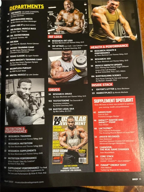 MUSCULAR DEVELOPMENT BODYBUILDING muscle magazine CEDRIC MCMILLAN 4-20 ...