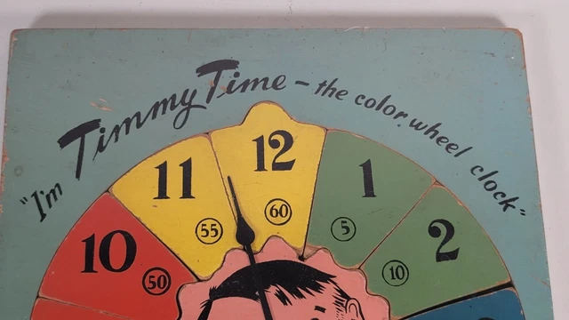 TIMMY TIME COLOR Wheel Clock SIFO Child's Toy Learn Tell Time Colors ...