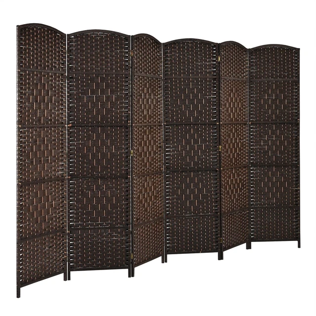 6 PANEL ROOM Divider 45x179cm Foldable Tall Partition Screen Brown £74. ...