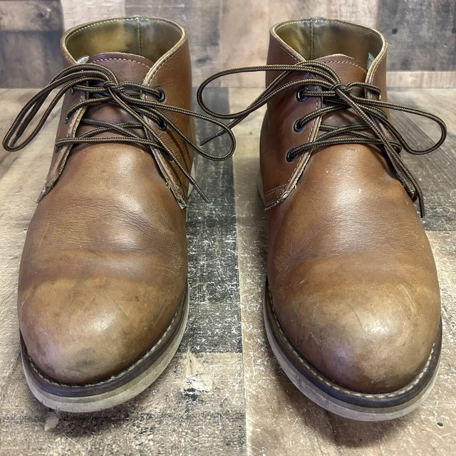 RED WING 595 Chukka Leather Lace Up Work Boots Mens 10.5 EE £106.93 ...