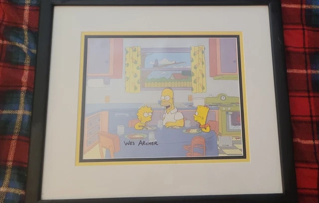 THE SIMPSONS LISA, Homer And Bart Signed Cel Wes Archer £340.00 ...