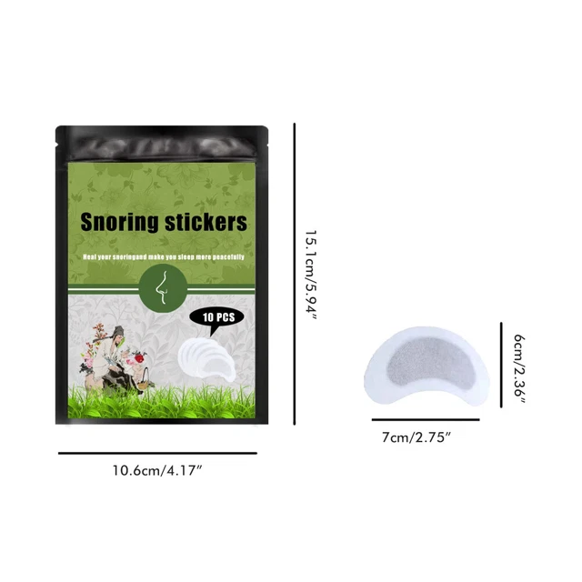ANTI SNORING PATCH Ventilation Sleep Talk Anti Snore Strips Snoring ...