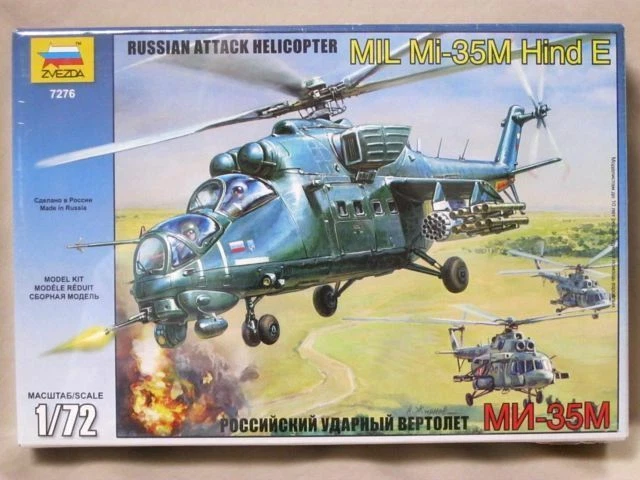 ZVEZDA 1/72 RUSSIAN Attack Helicopter Mi-32m Hind E Scale Model Kit £24 ...
