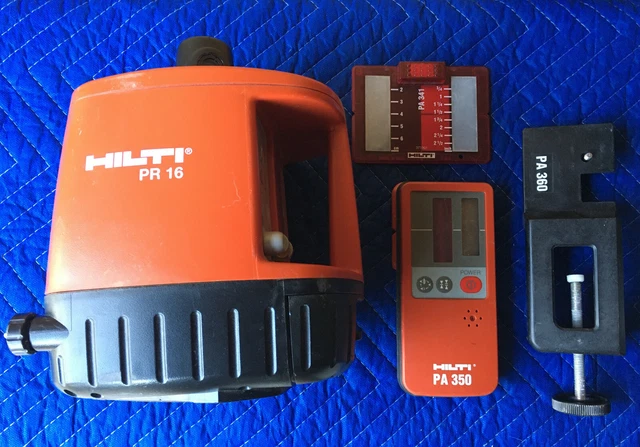 HILTI ORIGINAL HILTI PR 16 Rotating Laser Level HILTI PA 350 w Case 130.00 PicClick