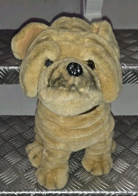 VINTAGE LARGE WRINKLY Dog Plush Soft Toy Shar Pei Style Stuffed Animal ...