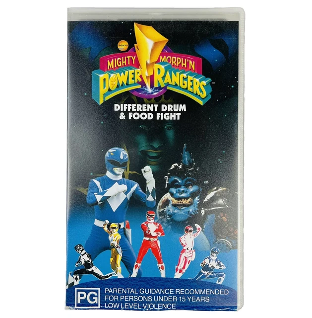POWER RANGERS MIGHTY Morphin VHS Video Tape Vintage Different Drum ...