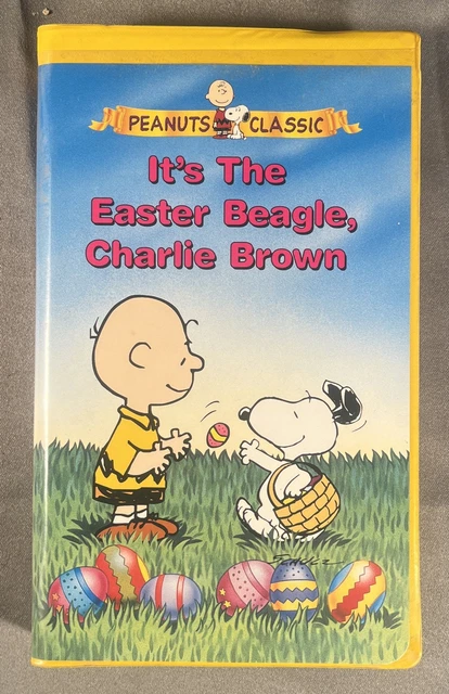 ITS THE EASTER Beagle, Charlie Brown (Yellow Clamshell VHS, 1997) Free ...