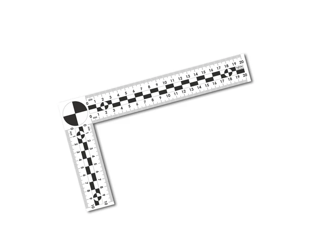 PHOTOGRAPHIC PLASTIC CORNER ruler for evidence photo scale / ruler ...