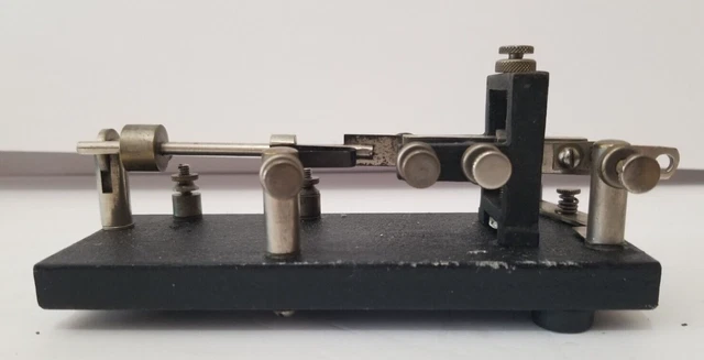 VINTAGE SPEED BUG Morse Code Telegraph Key Ham Radio Mfg Unknown Parts ...