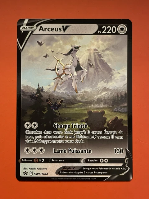 CARTE POKEMON ARCEUS SWSH204 PROMO Ultra Rare V Epée et Bouclier FR ...