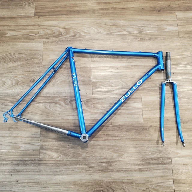 VINTAGE ZULLO SPRINT Road Bike Frame 52cm C-C / 54.5cm C-T Lugged Steel ...