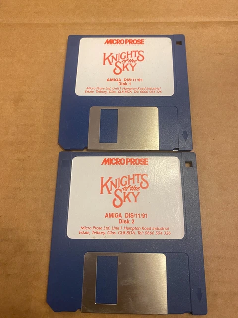 VINTAGE COMMODORE AMIGA Disk - MicroProse Knights Of The Sky, Disk 1 ...