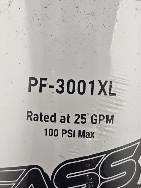 FASS PF-3001 XL Particulate Filter to Reduce Pump Noise and Lower ...