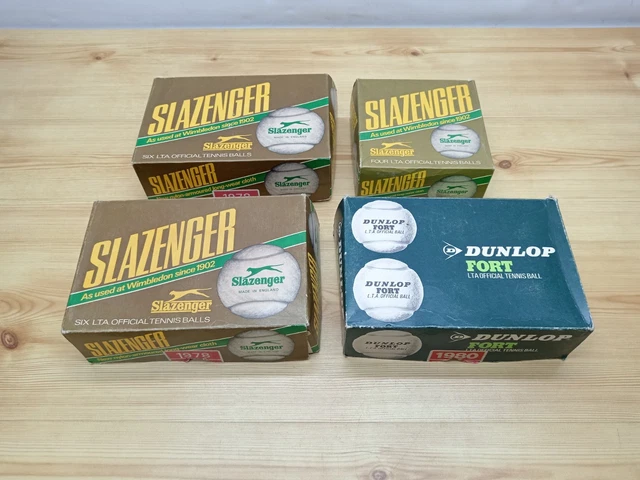 VINTAGE 1970S SLAZENGER & Dunlop Tennis Balls Job Lot Bundle In ...