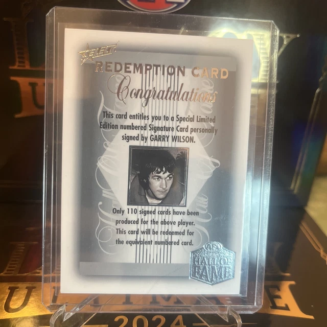 2024 SELECT LEGACY Hall of Fame Inductee Signature Garry Wilson 028/110 ...