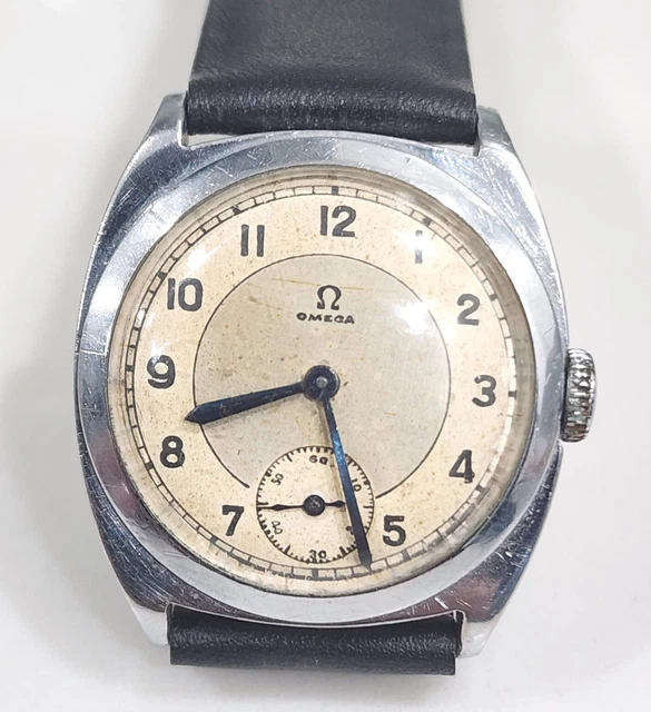 RARE OMEGA MILITARY WWII Cal. 26.5 SOB Sector Dial 31mm Men's Vintage ...