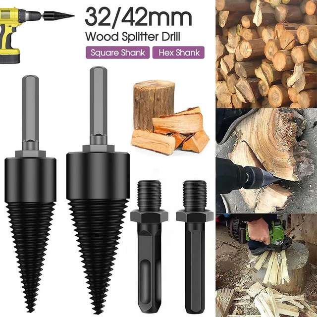 WOOD SPLITTER DRILL Bit 32/42mm Splitting Wood Cone Drill Bit Heavy ...
