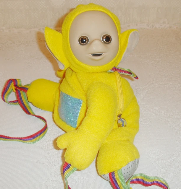 VINTAGE TELETUBBIES BACKPACK Bag Rucksack Laa Laa Yellow 1996 BBC ...