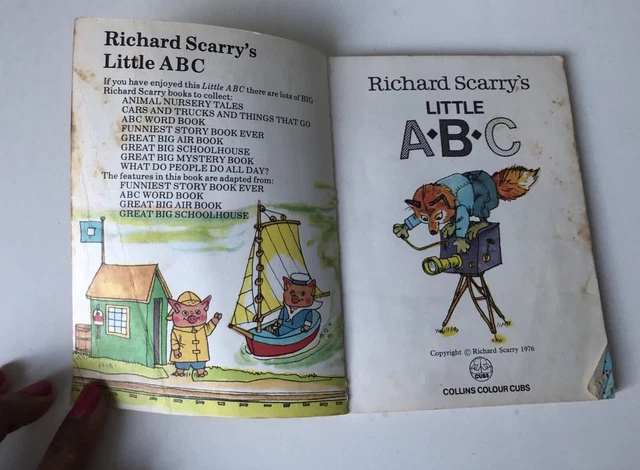 RICHARD SCARRY’S LITTLE ABC Vintage Children’s Book 1976 Small 17cmT ...